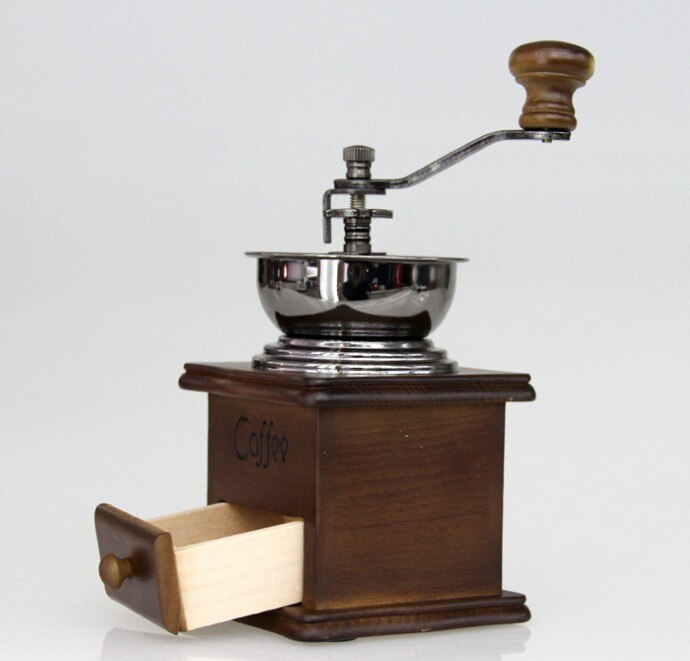 retro hand grinder wood hand coffee grinder cerami... – Vicedeal