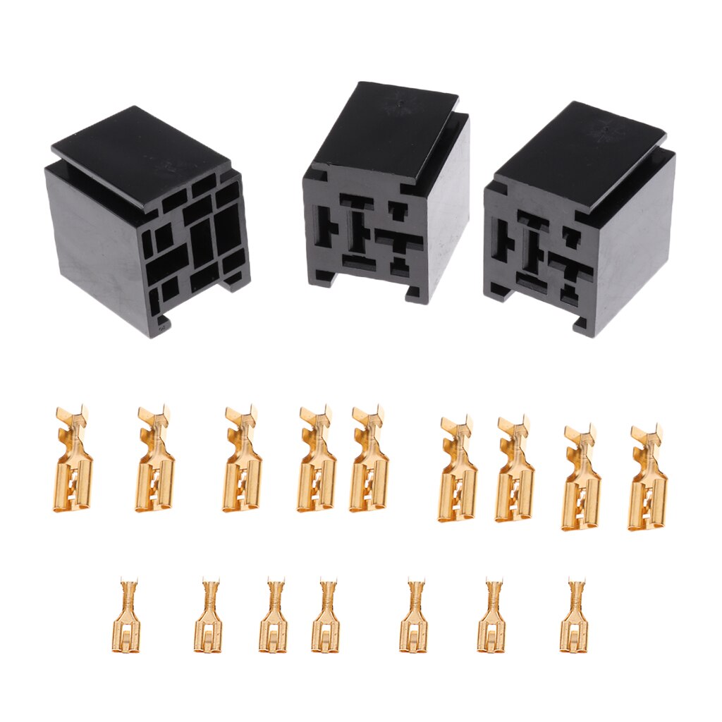3Pcs 80A 5 Pin Automotive Relay Socket for High Cu... – Grandado