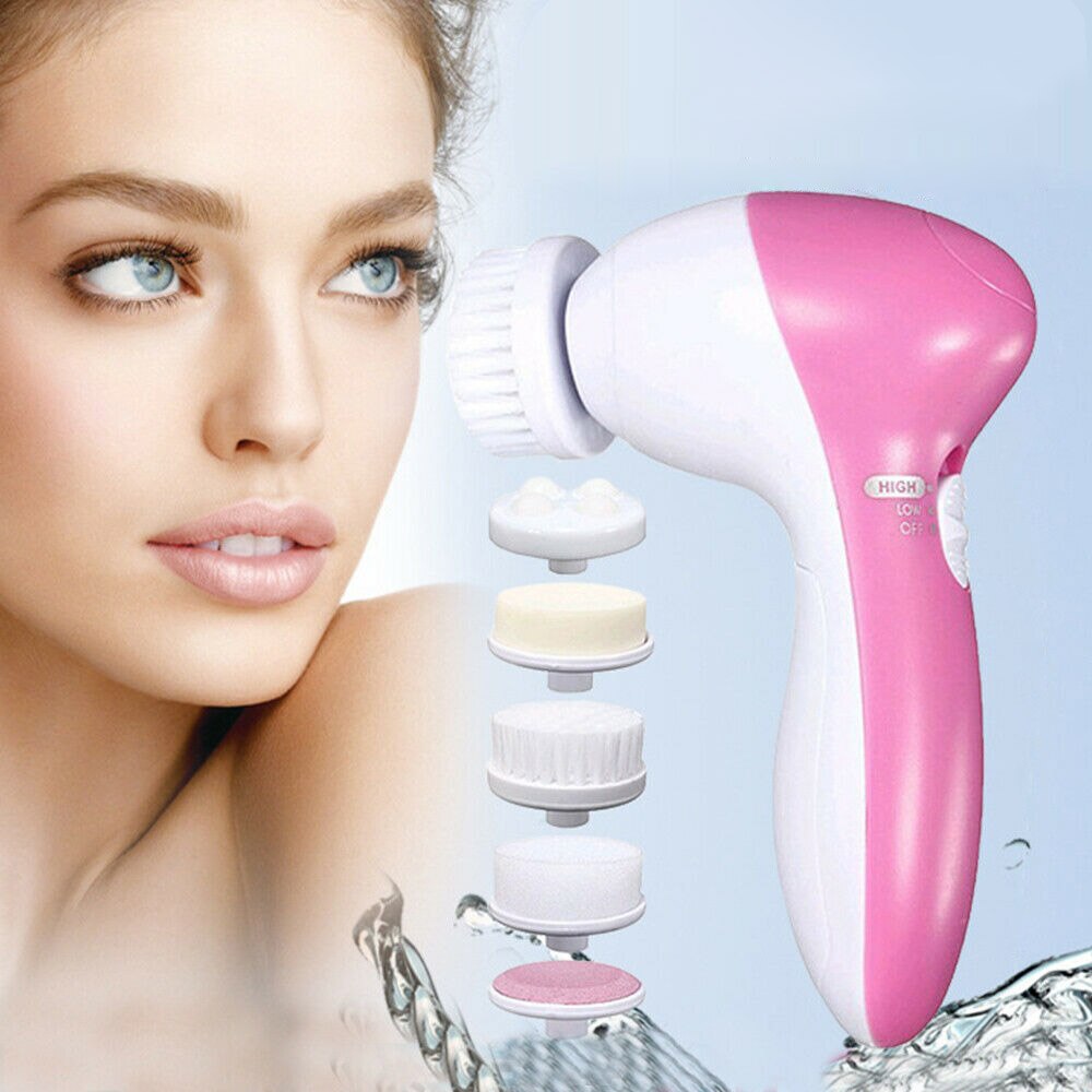 5 in 1 Electric Facial Cleanser Brush Deep Clean S... – Grandado