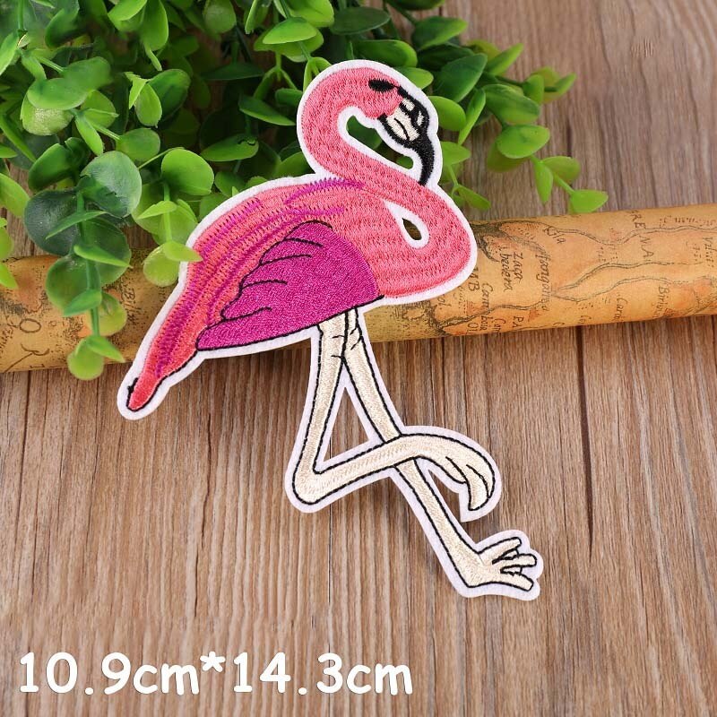 1Pcs Flamingo Heat Transfers Iron On Sew On Patche... – Vicedeal