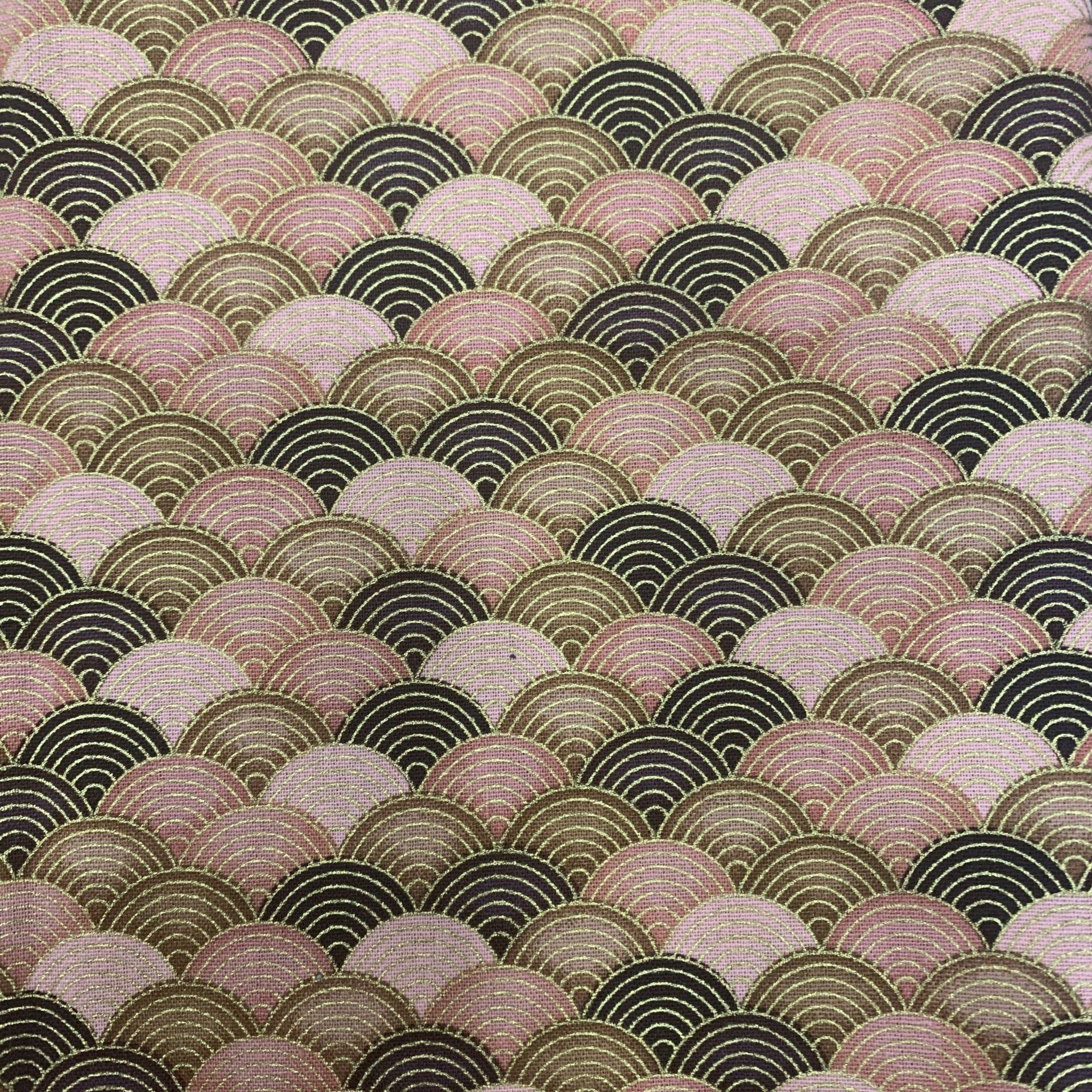 Colorful Japanese Wave Bronzing Cotton Fabric Clot... – Grandado