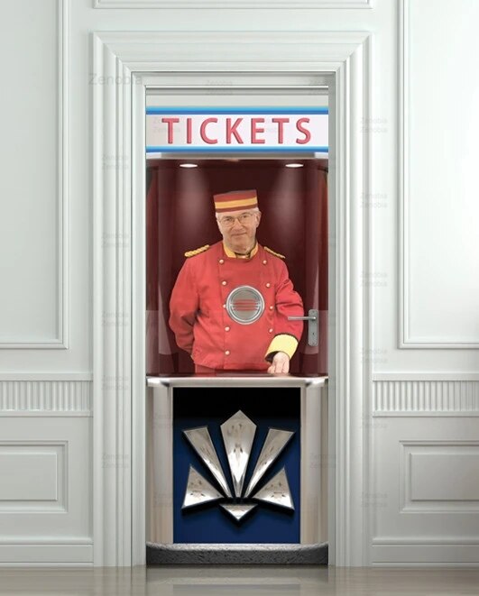 Door Stickers Cinema Ticket Booth Film Art Diy Sel... – Grandado