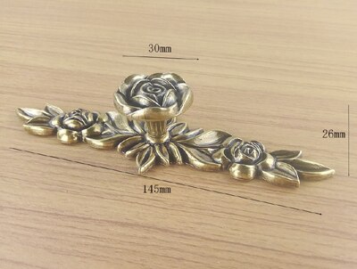 European Bronze Rose Flower Furniture Handles Kitc... – Vicedeal
