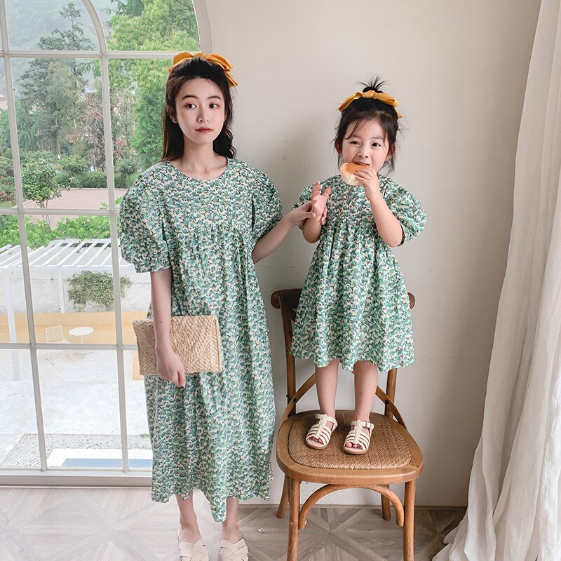 summer parent-child dress mother and daughter roun... – Grandado