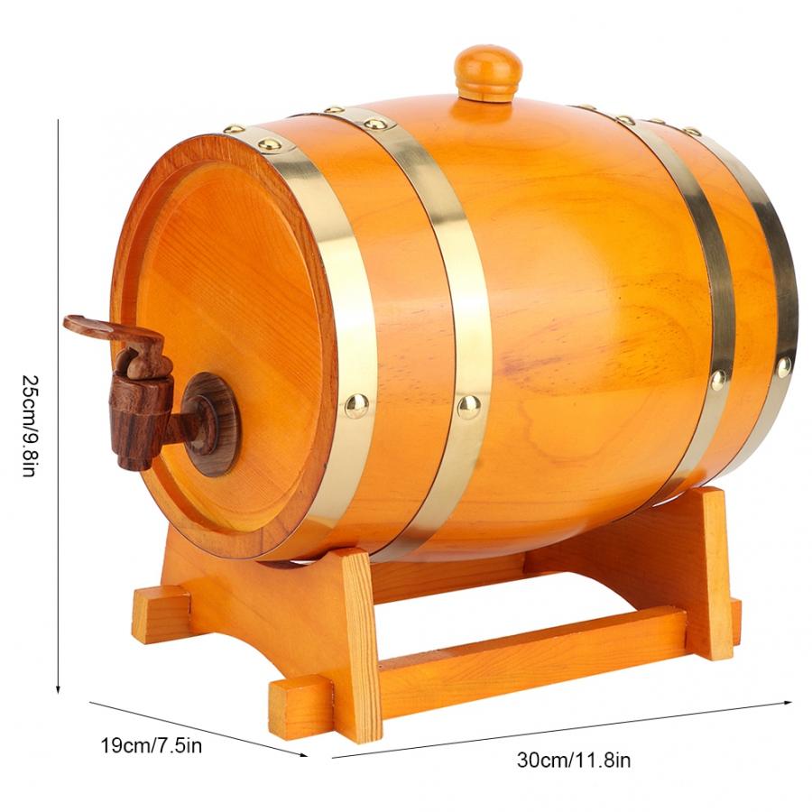 3L Pine Wine Barrel Wine Beer Barrel Promote Ferme... – Vicedeal