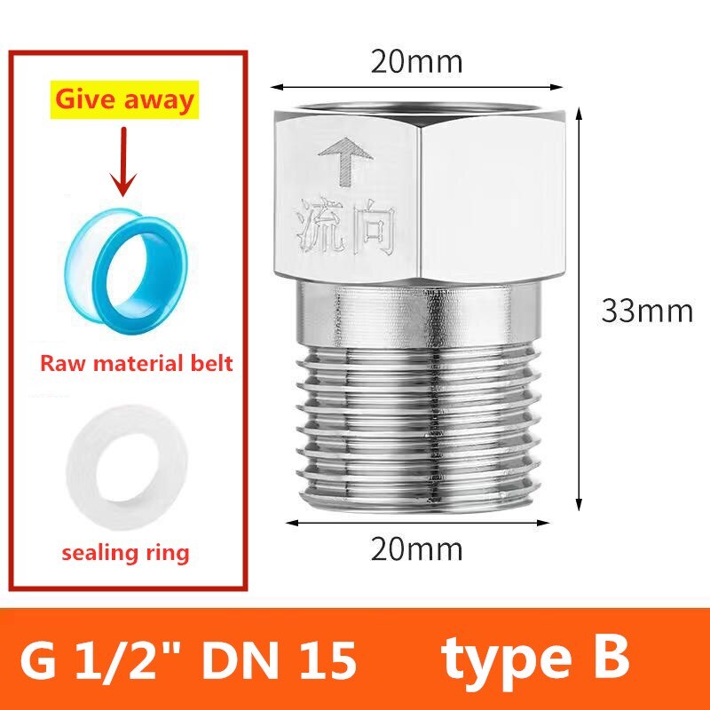 2 stk 1/2 " dn15 enveis tilbakeslagsventil / to... – Vicedeal