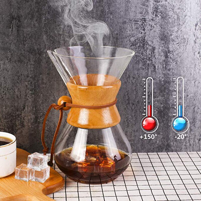 800ml Coffee Pot Heat Resistant Glass Coffee Pot B... – Grandado