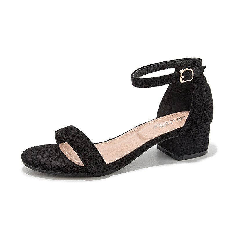 Concise flock open toe ladies sandals shoes women ... – Grandado