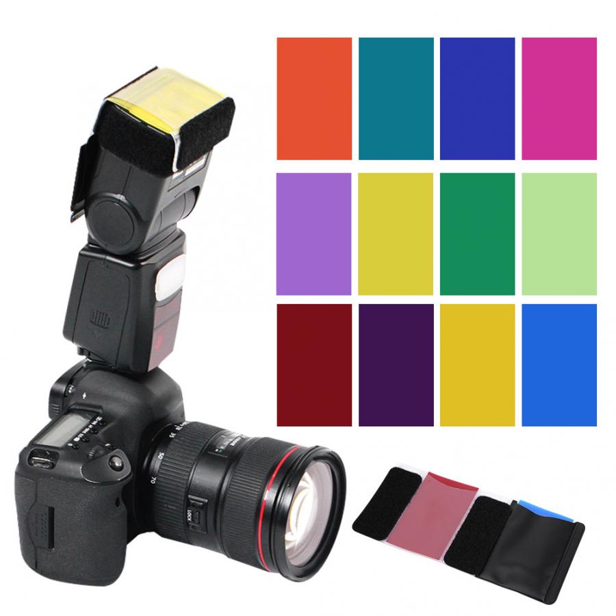 Universal 12 pcs Colors Filter Paper for DSLR Came... – Vicedeal
