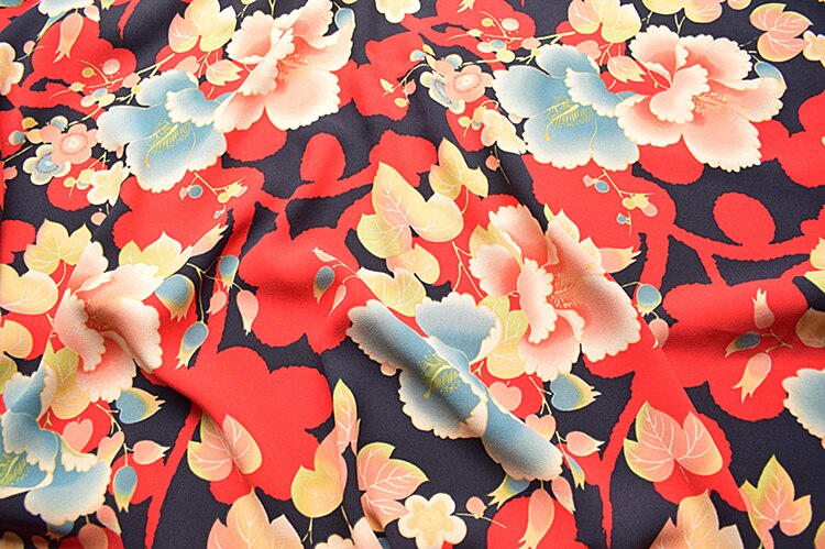 145x100cm Imported Dazzle flower Print Soft Chiffo... – Grandado