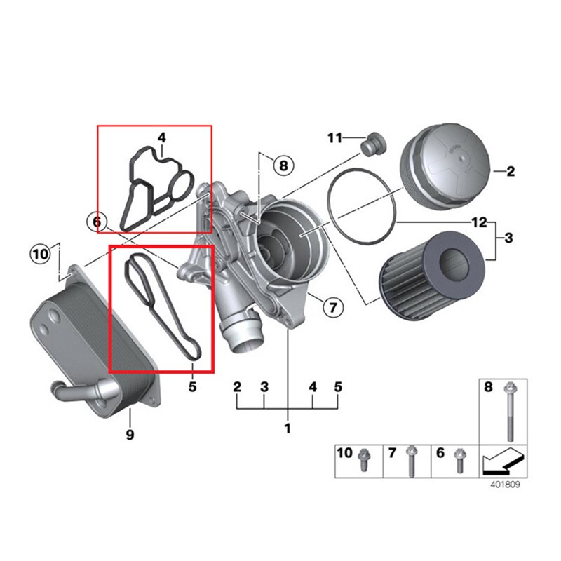 Motor Olie Filter & Koeler Behuizing Pakking Seal ... – Grandado