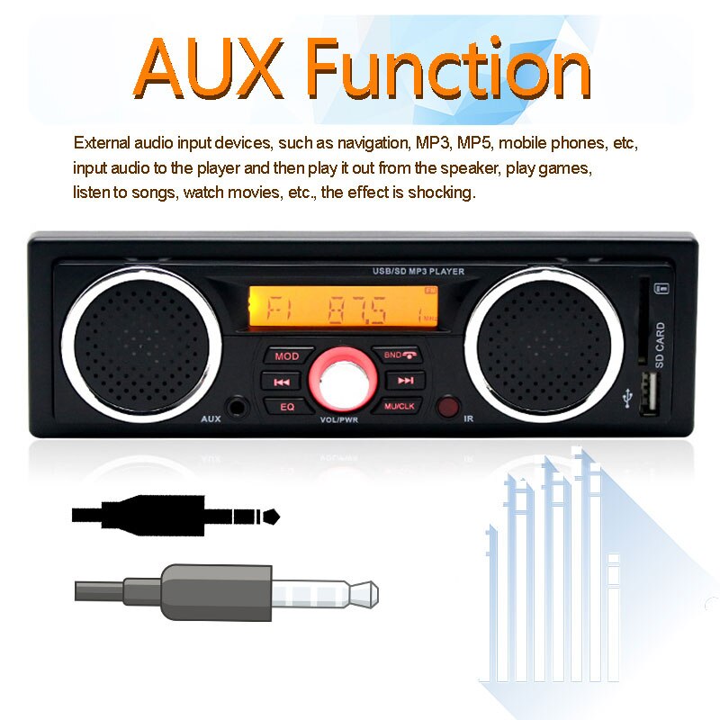 1 din autoradio mp3 äänentoisto handsfree stereo ... – Grandado