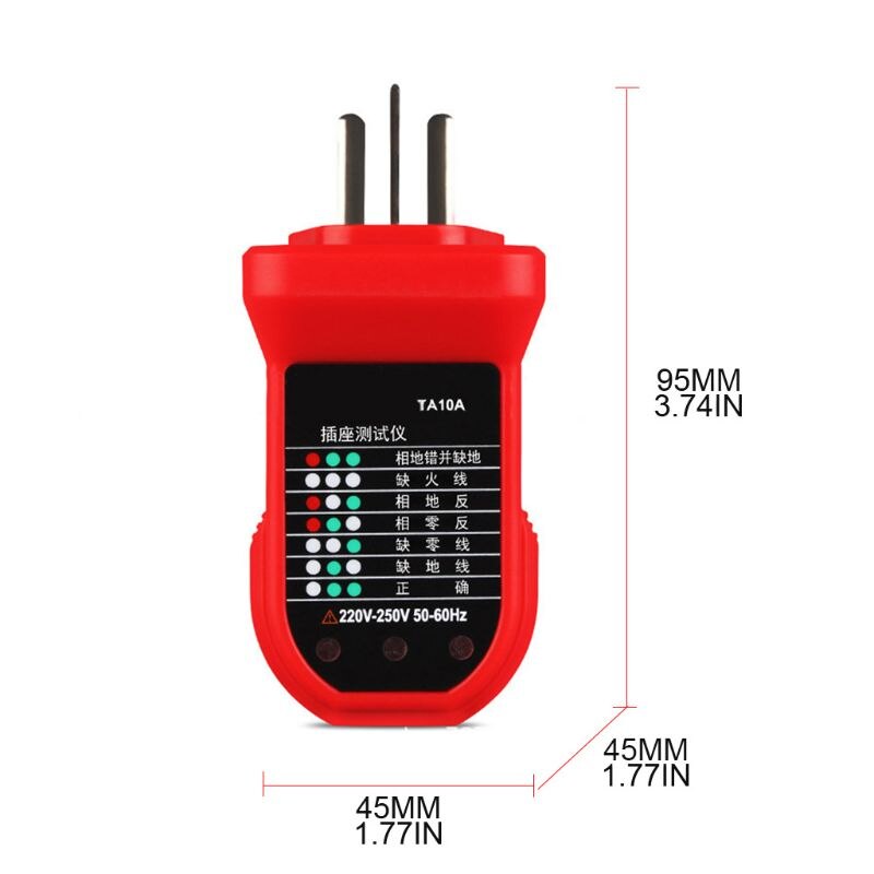 Socket Tester Three-phase Line Circuit Polarity So... – Vicedeal