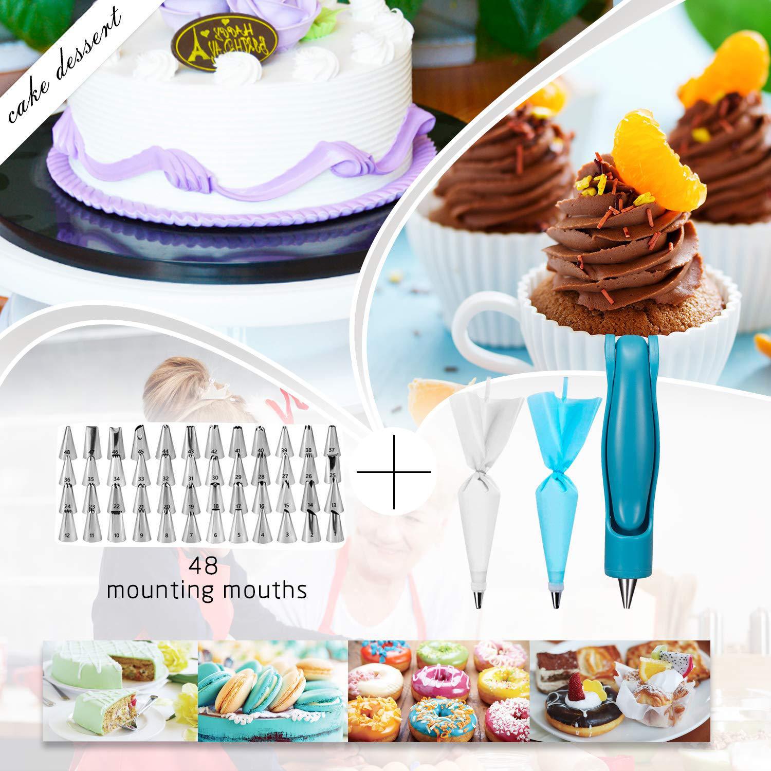 124Pcs Cake Decorating Set Cake Draaitafel Stand S... – Grandado