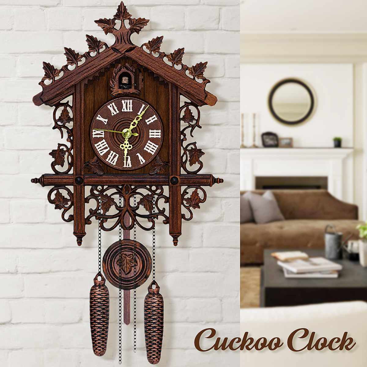 Vintage Cuckoo Clock Living Room Wall Clock Bird C... – Grandado