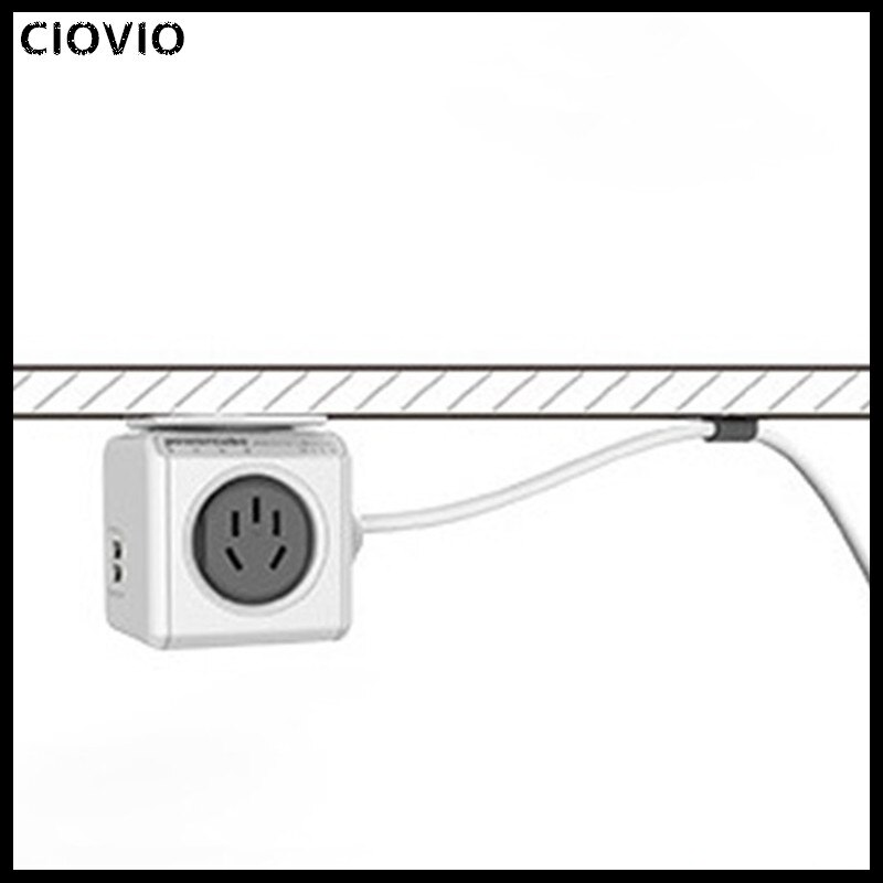 CIOVIO Smart Home Power Cube Socket Plug 4 Outlets... – Grandado