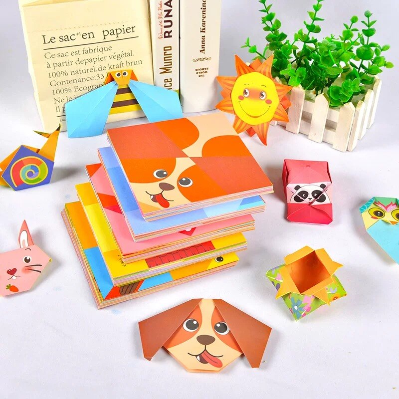 Square Origami Paper Double Sides color Blossom Fo... – Grandado