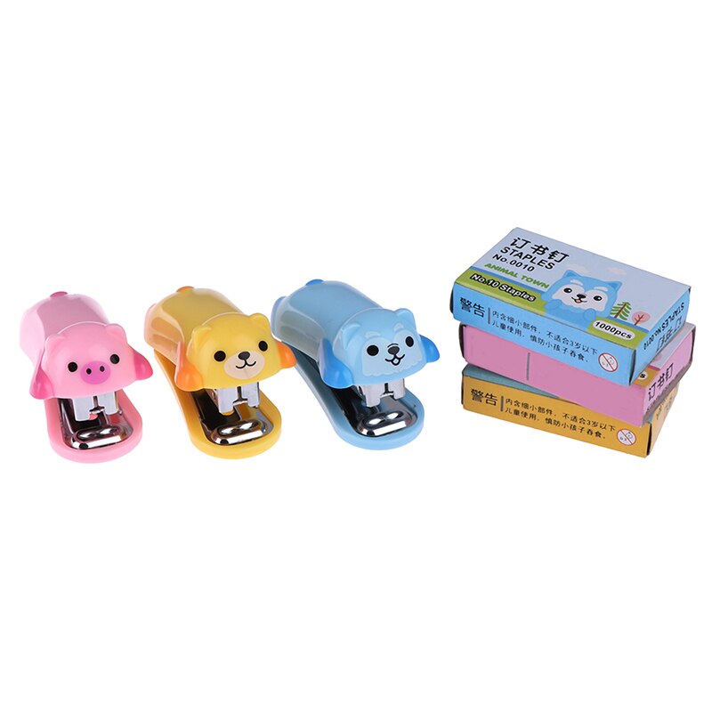 1set Mini Cartoon Animals Stapler Set Office Schoo... – Vicedeal