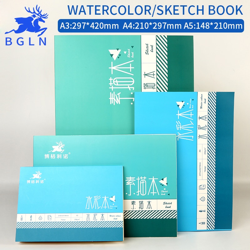 Bgln 1Piece Watercolor Paper Hand Painted Water-so... – Grandado