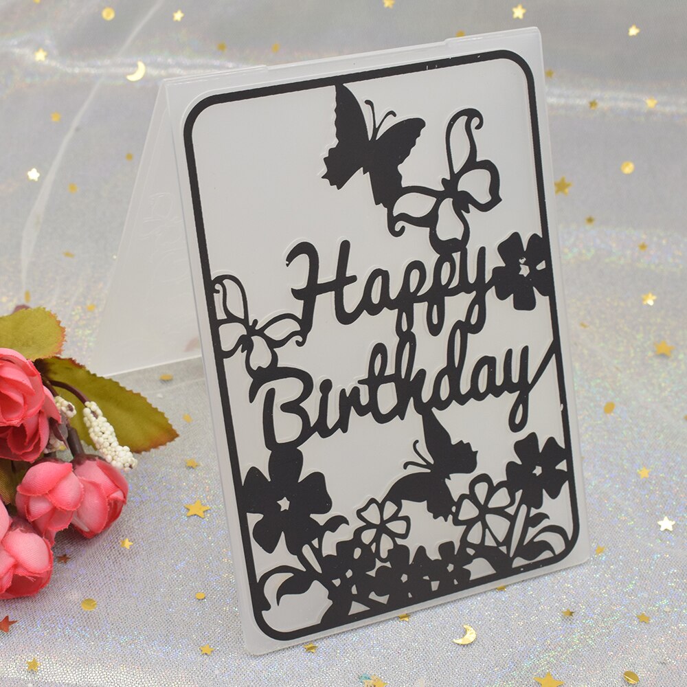 Happy Birthday Pattern 3D Embossing Folders for DI... – Grandado
