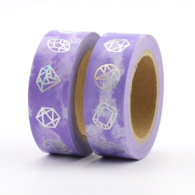 10m Decorative Silver Foil Washi Tape Diamond star... – Grandado