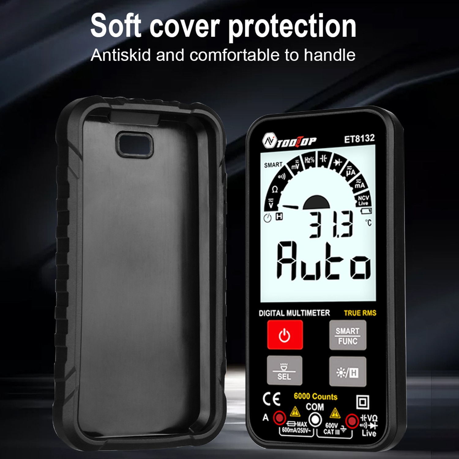 Digital Multimeter AC DC Voltage Current Resistance Frequency ...