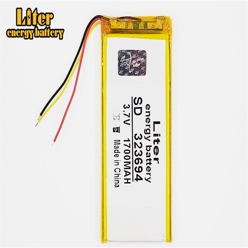 li-po 3 wire 323694 3.7V 1700MAH battery li-Lion f... – Vicedeal