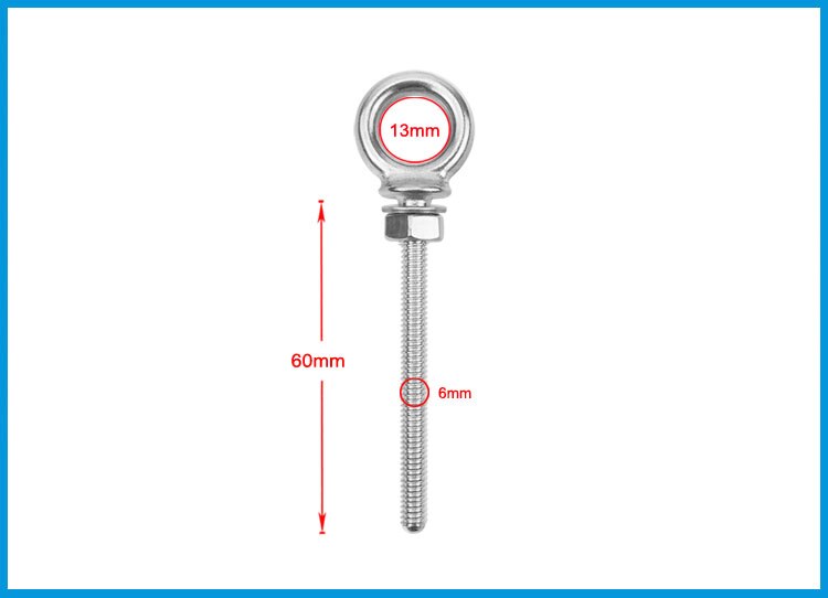 BSET MATEL M6*60mm Marine Grade 316 stainless stee... – Grandado