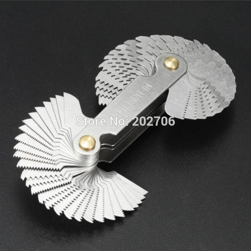 Screw Gauge set Thread Pitch Gage 52 blades 60 deg... – Grandado