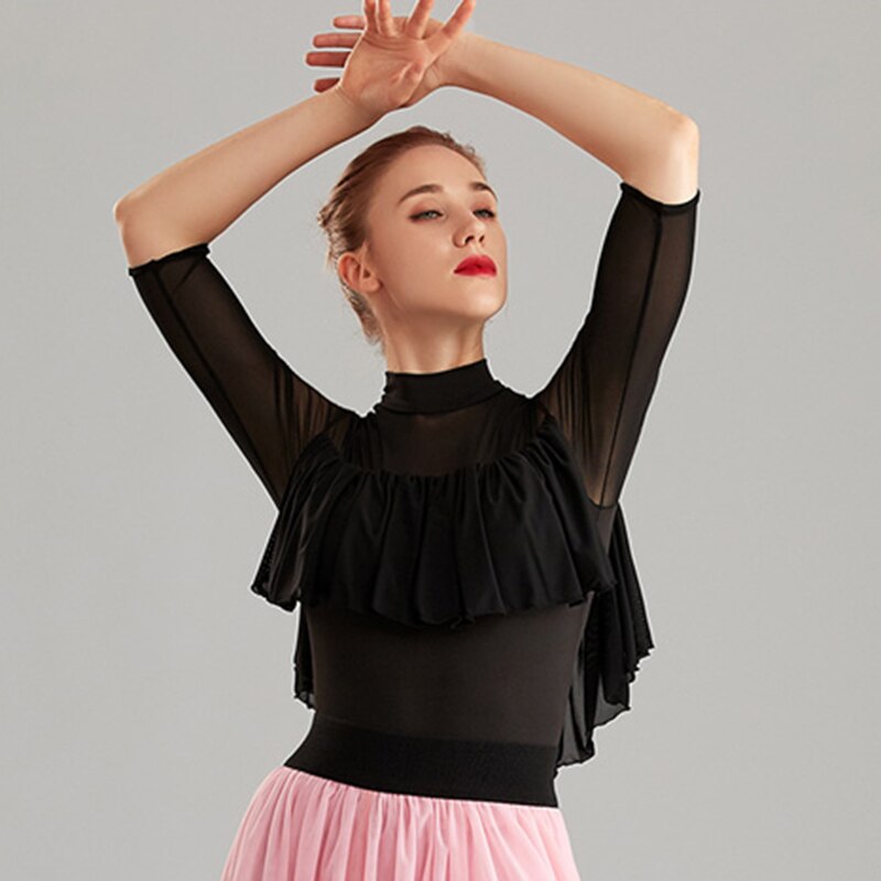 ballroom dance tops short-sleeved Modern Latin dan... – Vicedeal