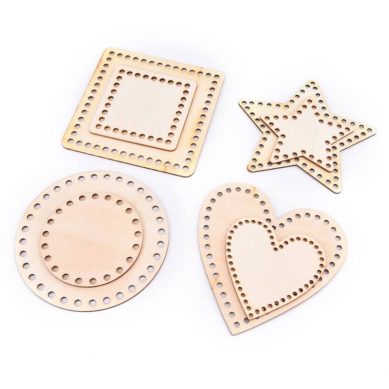 Natuurlijke Houten Mini Mand Bodem Vorm Haak Mand ... – Grandado