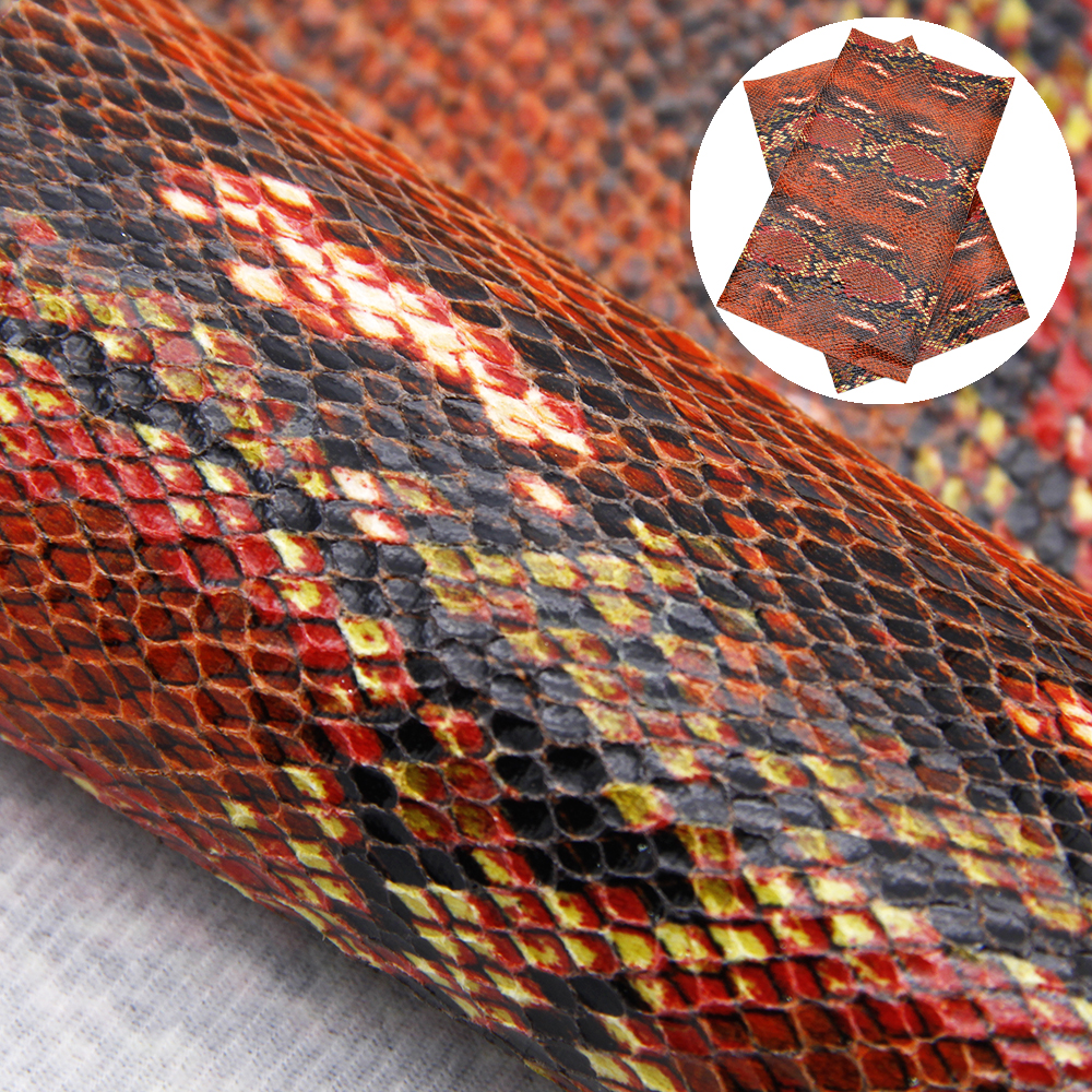 20*34cm Colorful Snake Patterns Faux Leather Fabri... – Vicedeal