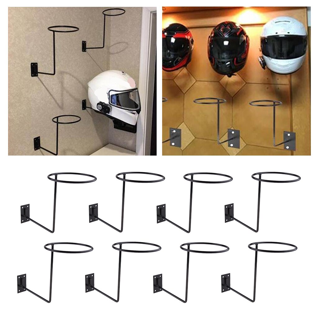 8 Pieces Wall Mount Hanger Motorcycle Helmet Coat ... – Grandado