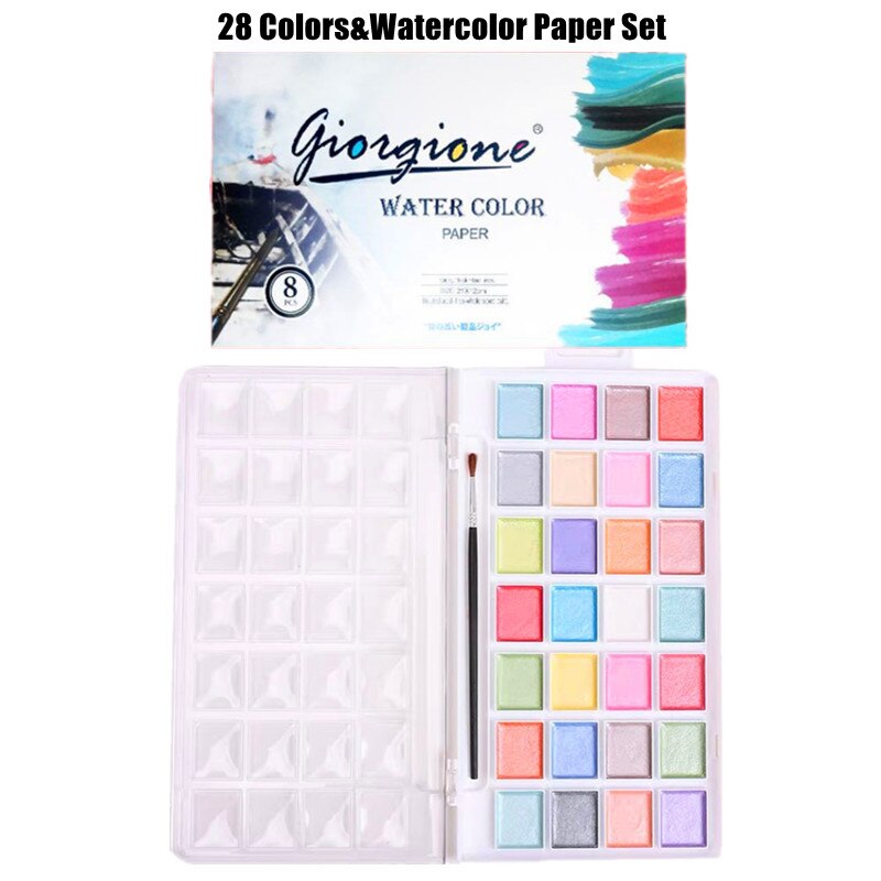 Professionele Metallic Aquarellen 28 Parel Verf Pi... – Vicedeal