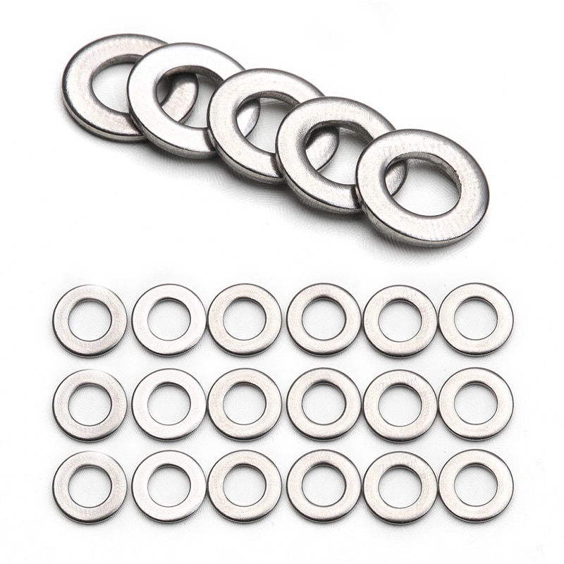 50PCS 304 Stainless Steel M6 Flat Washer Bolt Scre... – Grandado