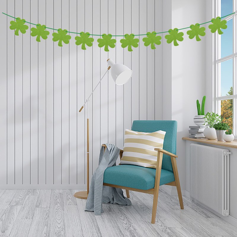 Four Leaf Clover Pull Flower Bunting Handmade Gree... – Grandado