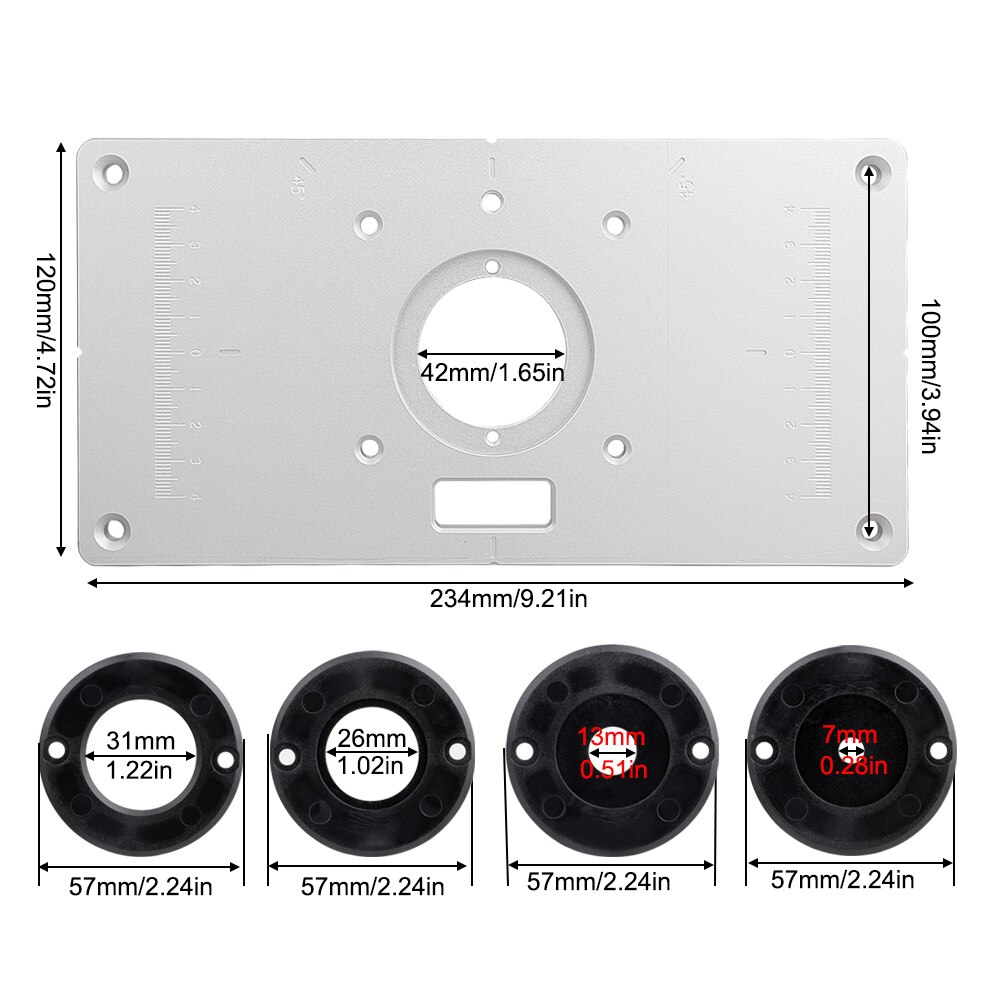 Multifunctional Aluminium Router Table Insert Plat... – Grandado