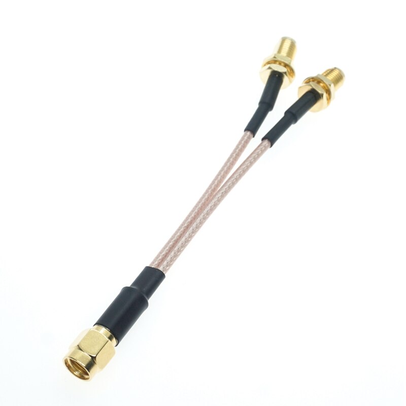 RPSMA Male to 2X RP SMA Female Y type Splitter Com... – Grandado