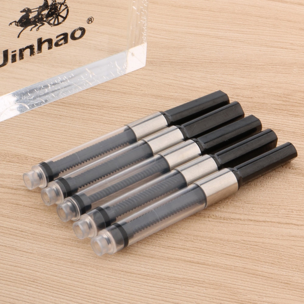 5Pc Zwart Kantoor 2.6Mm Metalen Vulpen Inkt Vullen... – Vicedeal