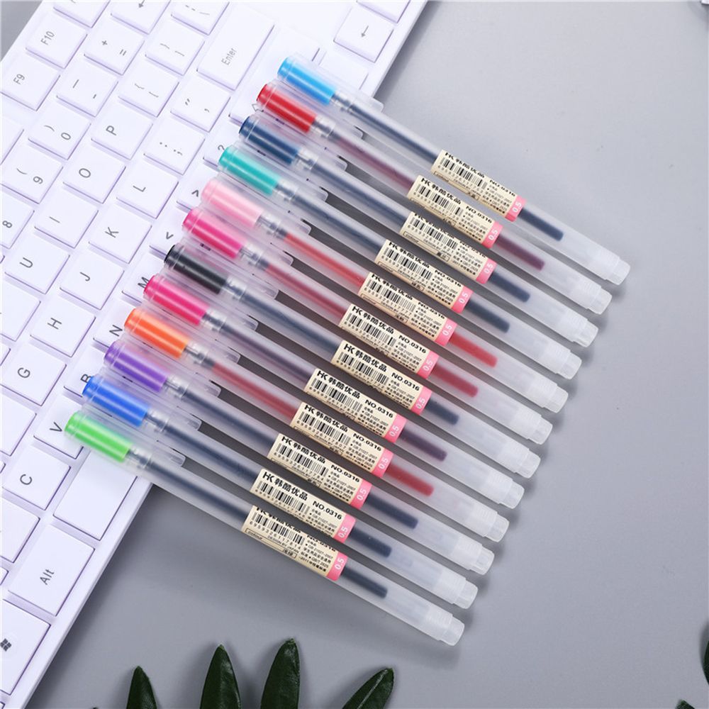 12 pcs/lot 12 Colors Gel Pen 0.5mm Colour Ink Pens... – Grandado