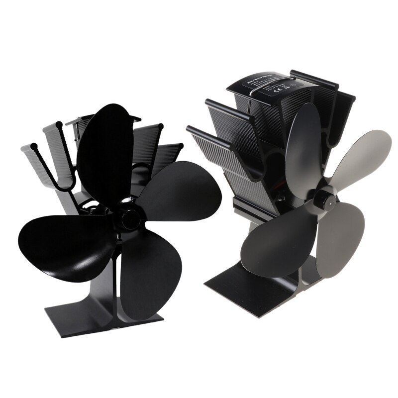 Powered Stove Fan 4 Blade Wood Stove Fans Aluminiu... – Grandado