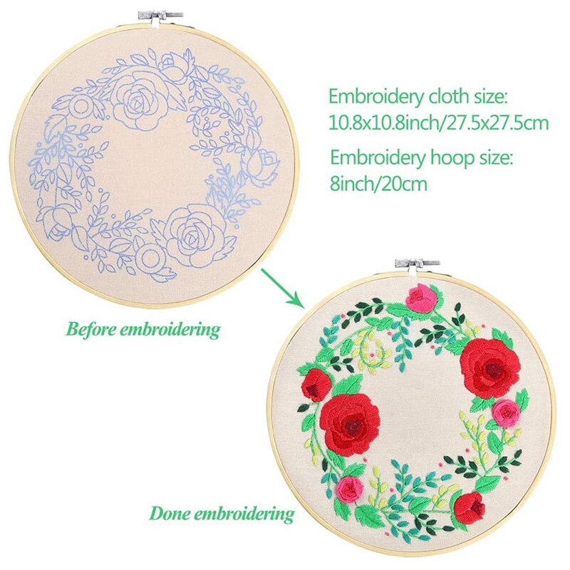 2 Sets Full Range of Embroidery Starter Kit Includ... – Vicedeal