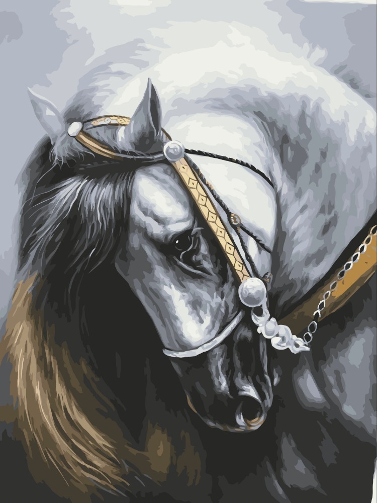 AZQSD Painting By Numbers Horse Series Handmade DI... – Grandado