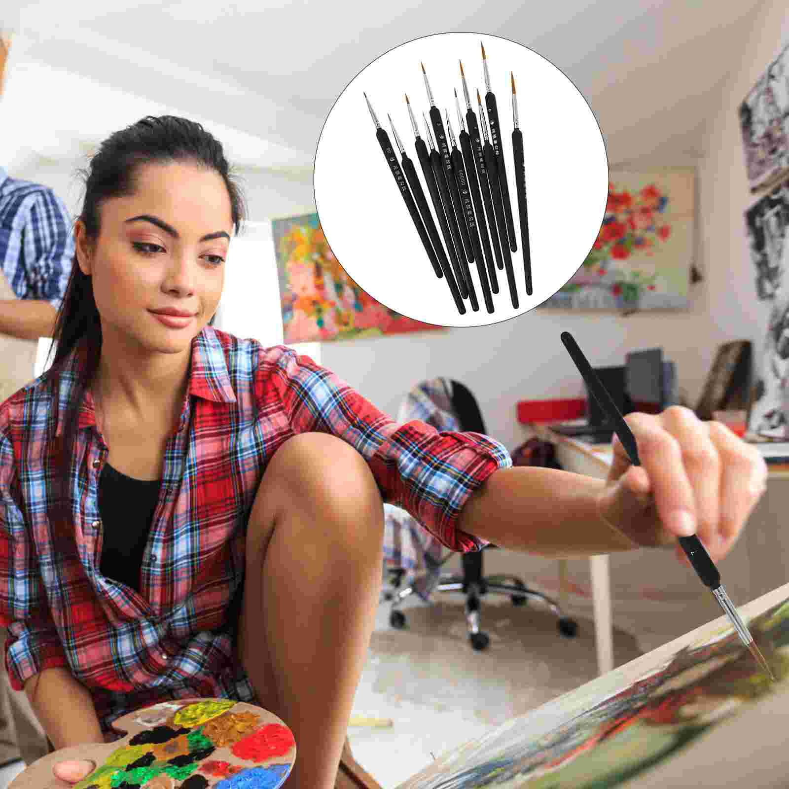 11Pcs Detail Paint Brushes Arts Marker Office Scho... – Vicedeal