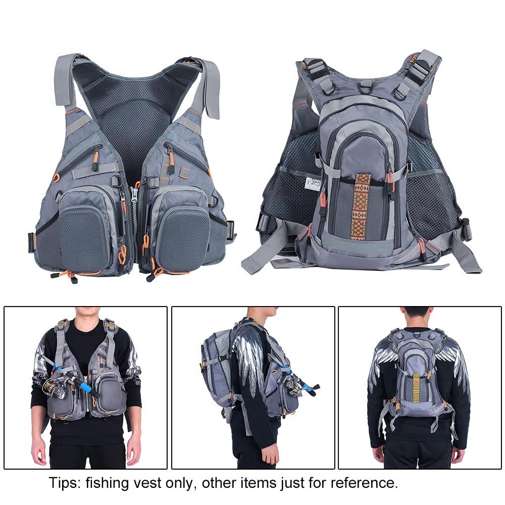 Chaleco de pesca con mosca de malla 3 en 1, mochil... – Grandado
