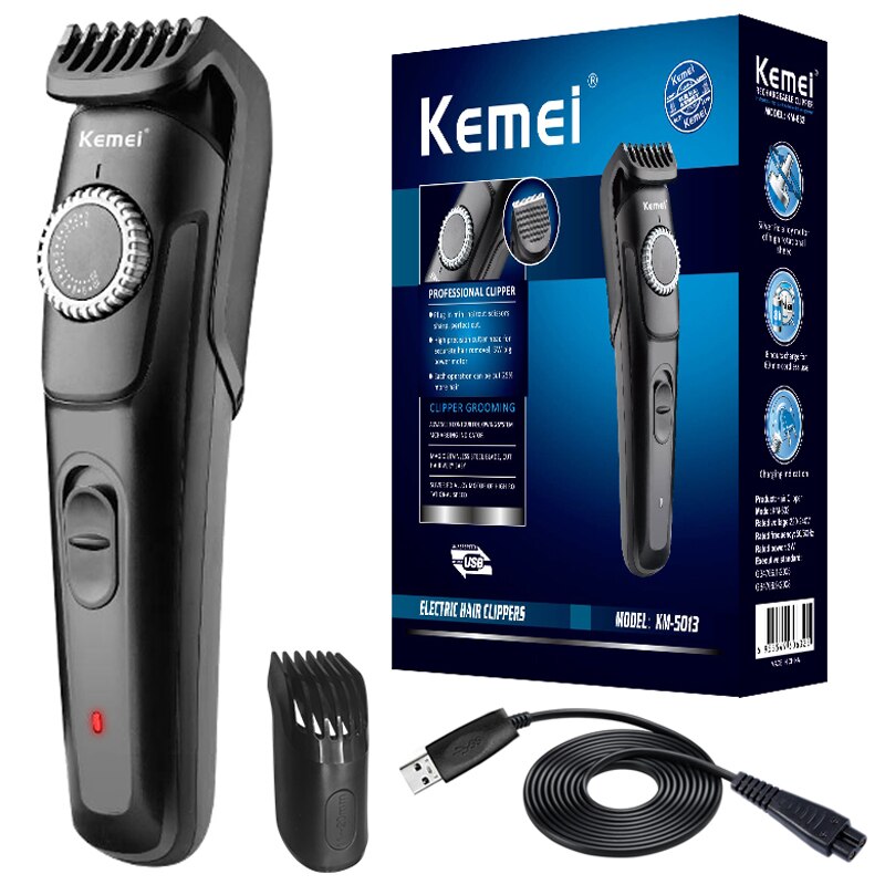 Kemei Adjustable Beard Hair Trimmer For Men Rechar... – Grandado
