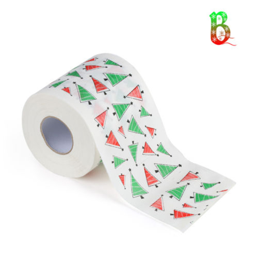 2 Layers Christmas Tree Pattern Toilet Roll Paper ... – Grandado