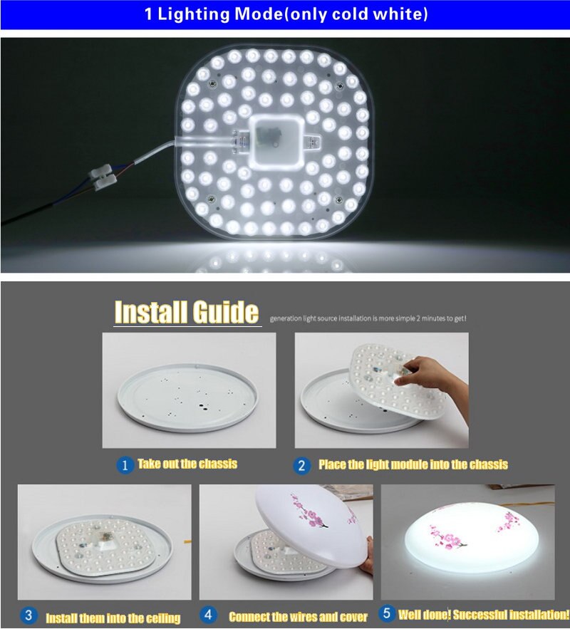 LED Ceiling Lamps Module 12W 18W 24W 36W 2835SMD A... – Grandado
