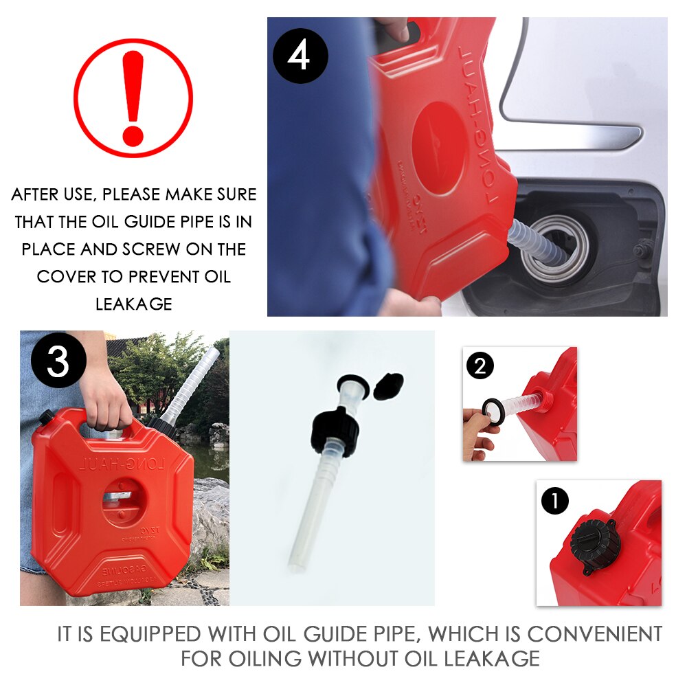 5 Litre Black Fuel Jerry Can Spare Plastic Petrol ... – Vicedeal
