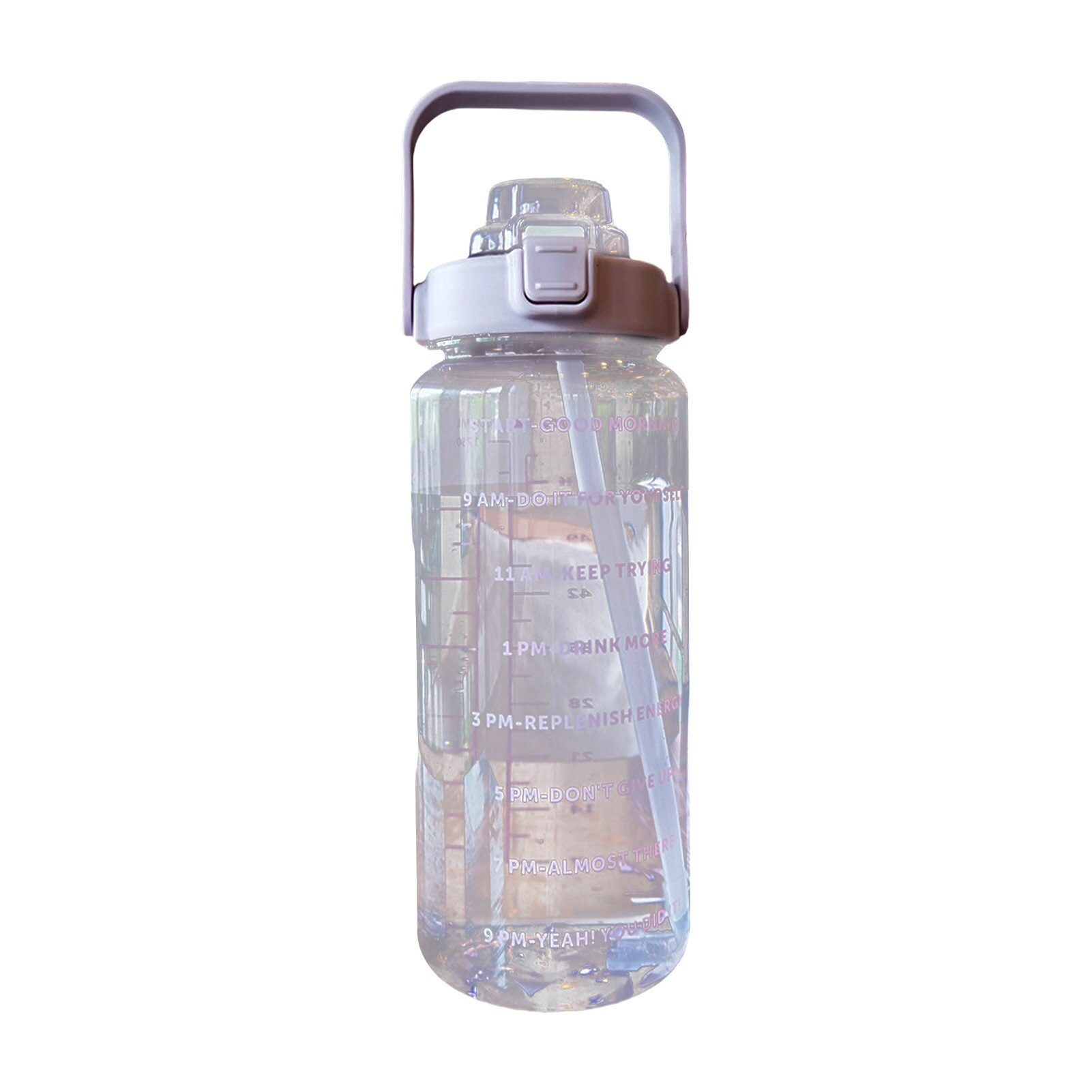 2L Plastic Water Bottle With Straw Portable Large ... – Vicedeal